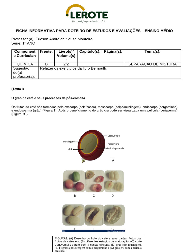 2º Apo (1º Ano) 26-04 | PDF | Cloro | Mistura