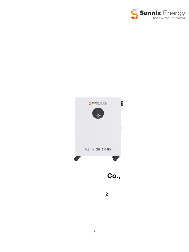 Sunnix Energy Inverter User Manual | PDF | Power Inverter | Alternating ...