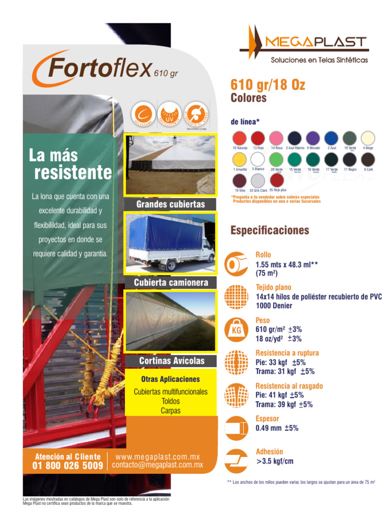 Folleto Tecnico Fortoflex 610 | PDF | Visión | Color