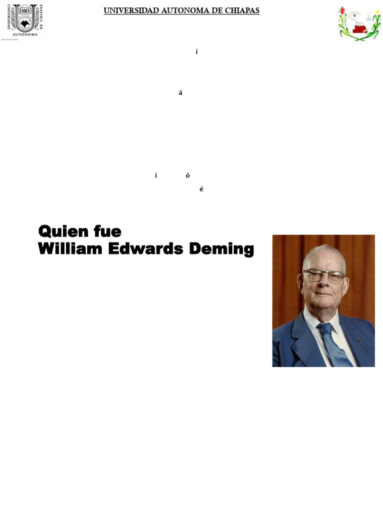 Presentación de edwards deming | PDF | Economias | Business