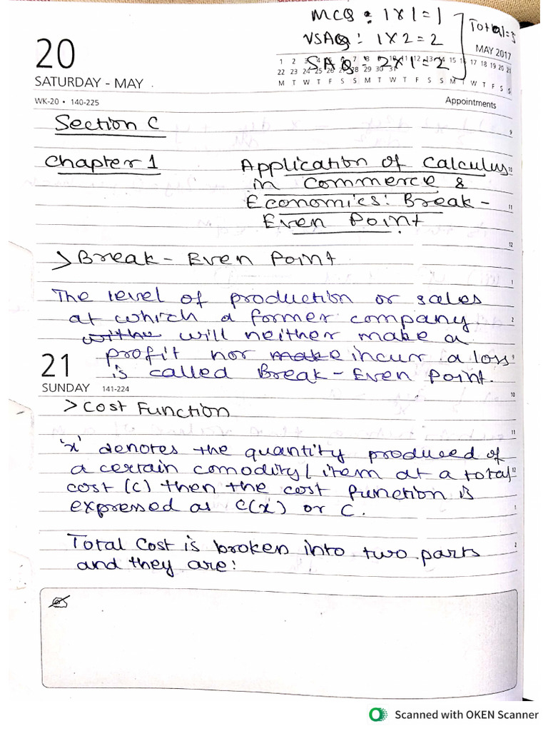 Break Even Point | PDF