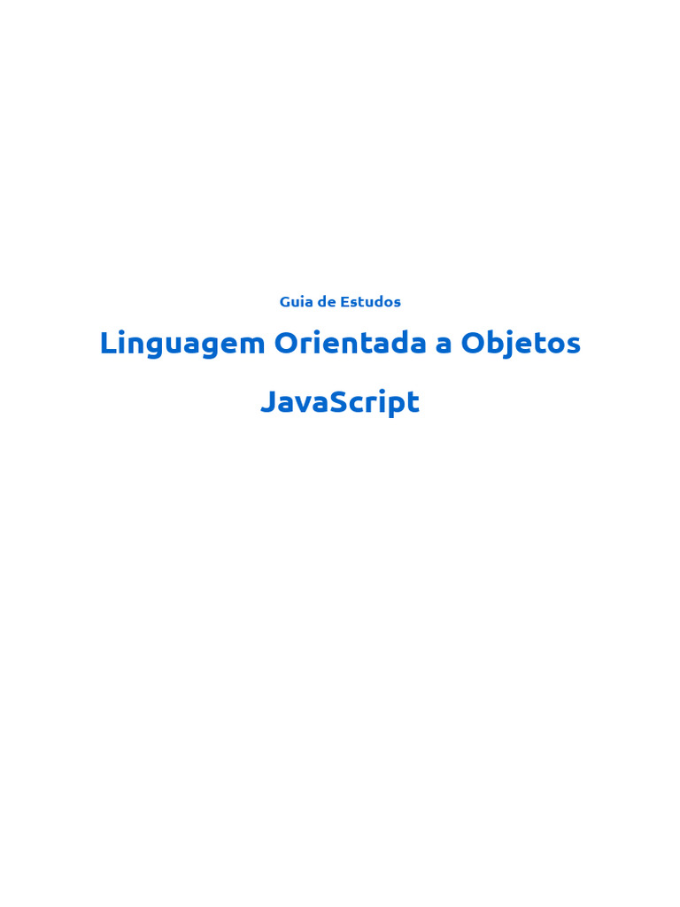 (CR-DES) JavaScript - Linguagem Orientada A Objetos | PDF | Script Java ...