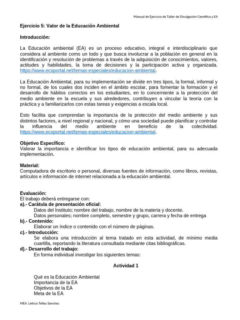 Ejercicio 5 | PDF | Aprendizaje