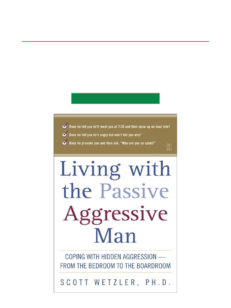 Coping with Passive Aggressive Men | PDF