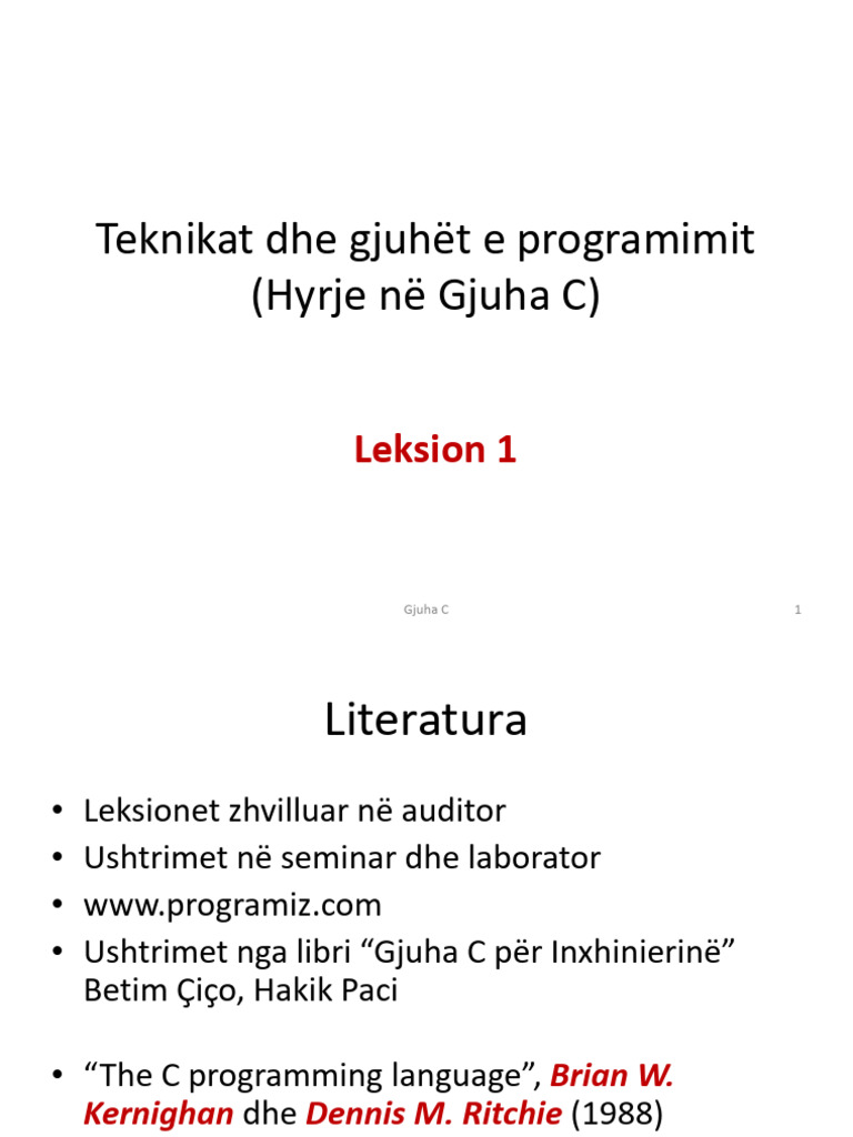 Leksion 1 | PDF
