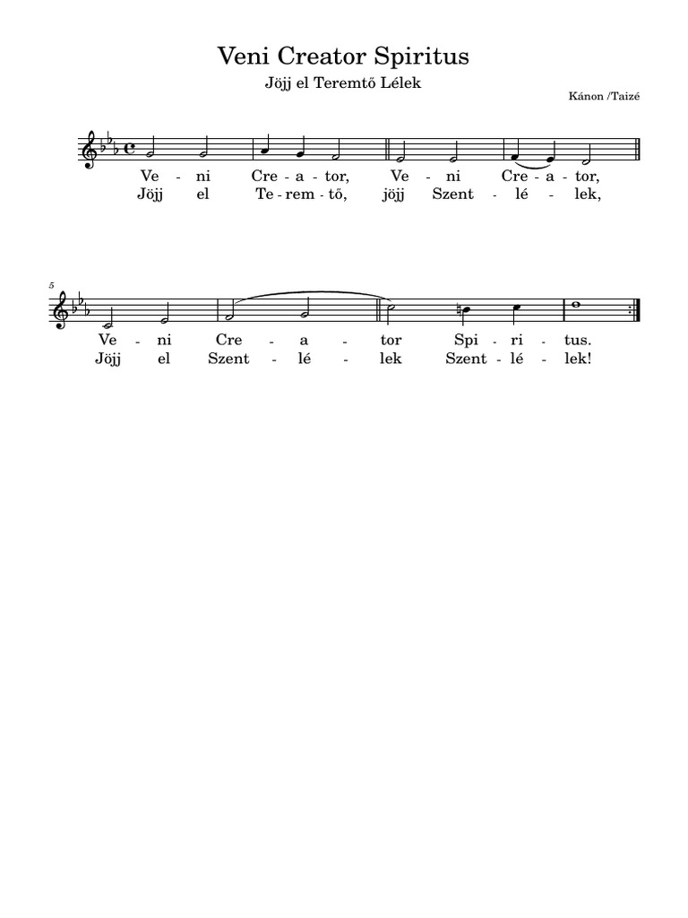 Veni Creator Spiritus | PDF