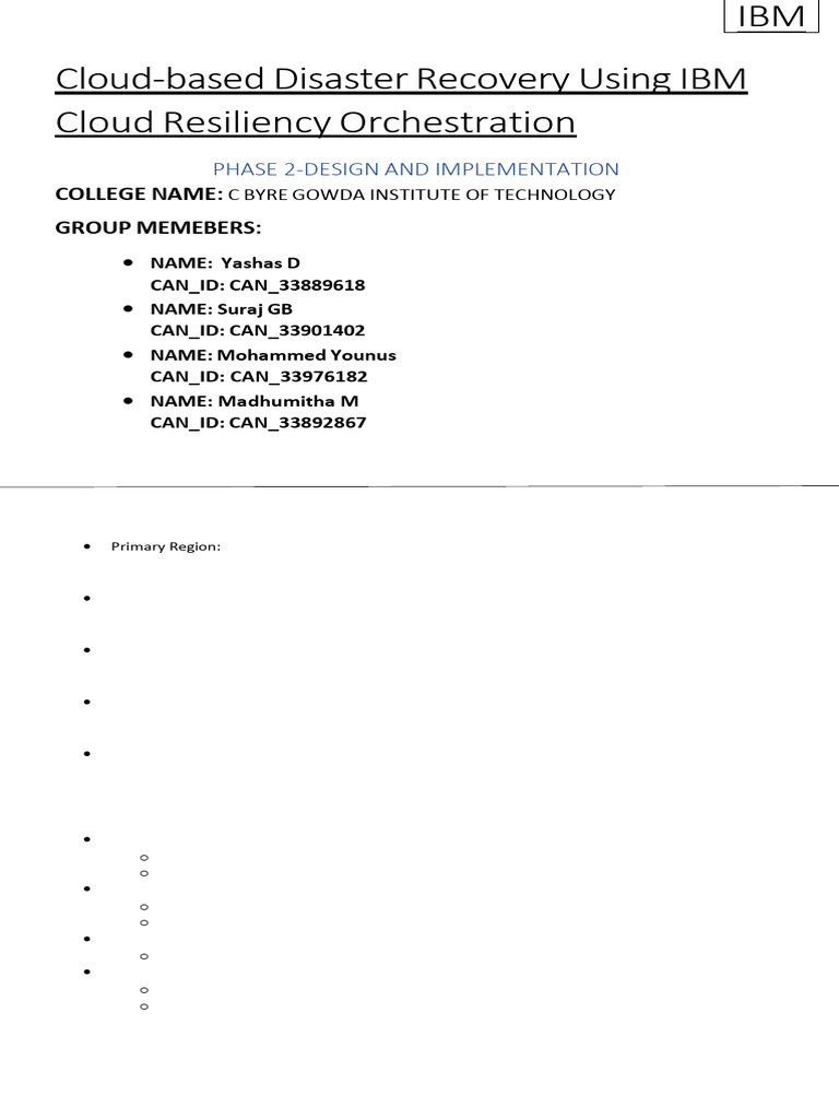 Phase 2 Solution Design and Implementation For Data Backup and Recovery | PDF | Cloud Computing ...