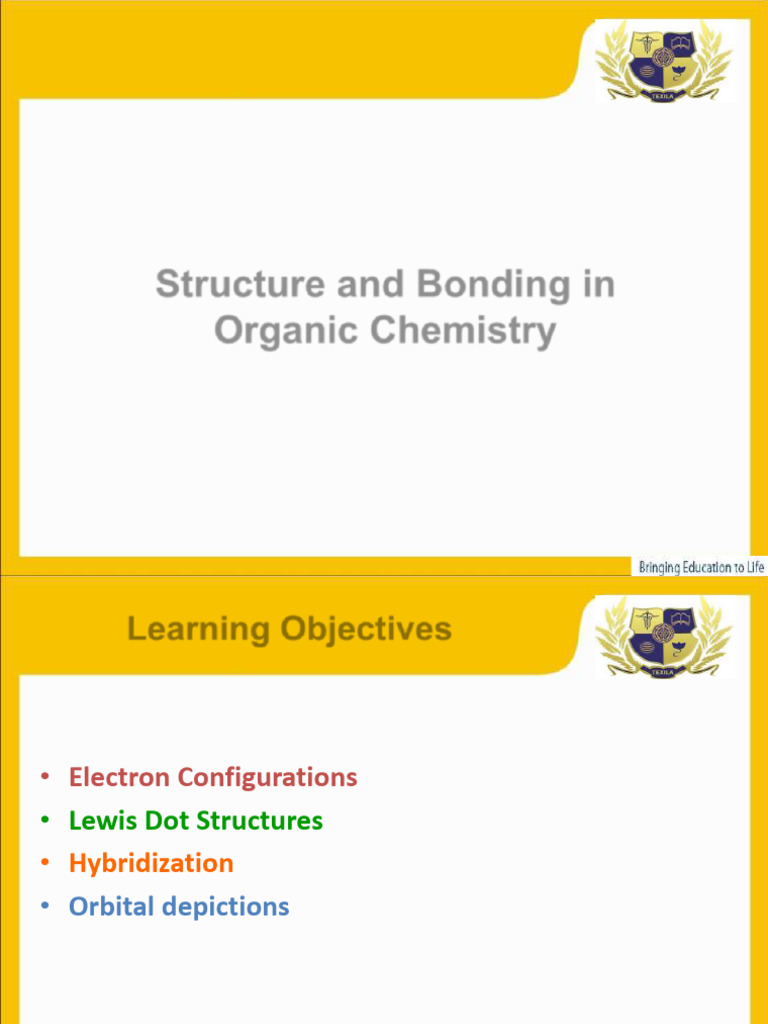 Structure and Bonding - TAU Updated | PDF | Atomic Orbital | Electron ...