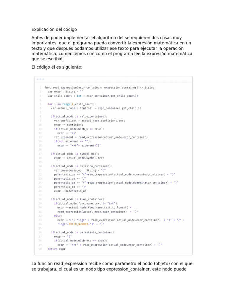 Explicacion Del Codigo | PDF | Programa de computadora | Programación