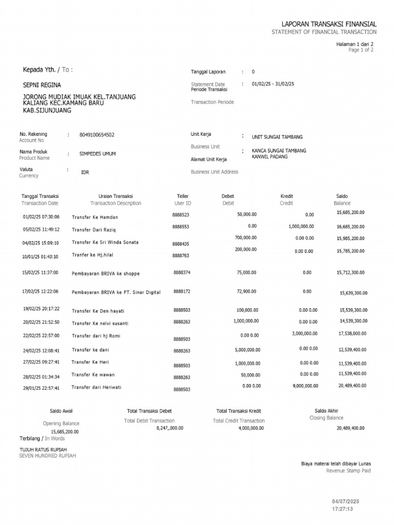 Rek Koran Bulan Feb 25 | PDF