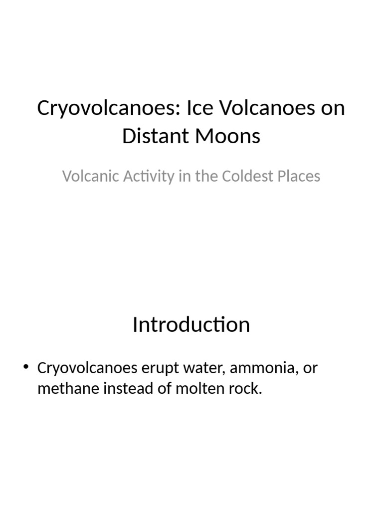 Cryovolcanoes | PDF