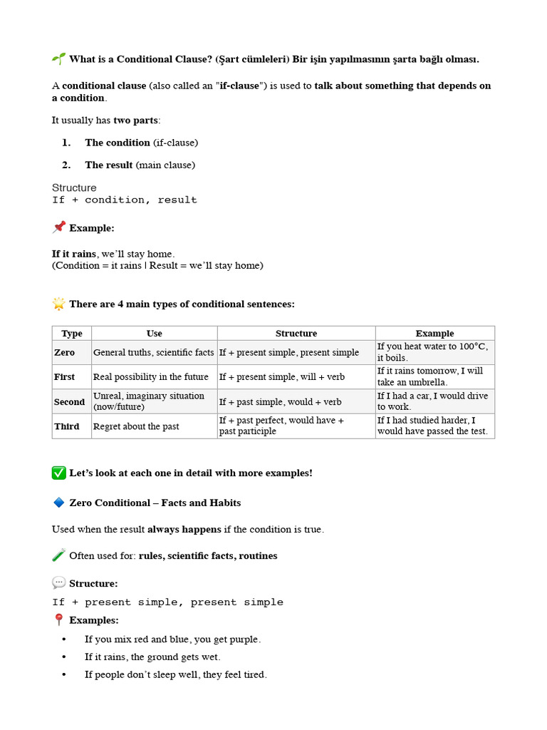 ? What Is A Conditional Clause? | PDF | Syntax | Language Mechanics