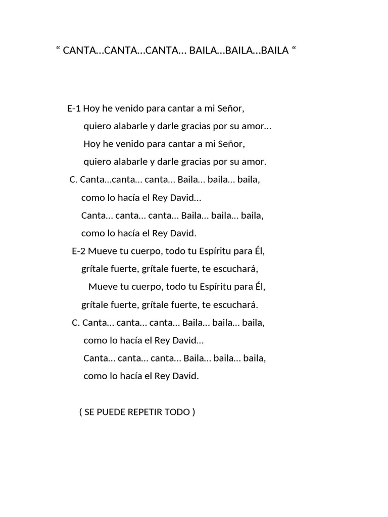 Canta... Canta... Canta... Baila... Baila... Baila | PDF