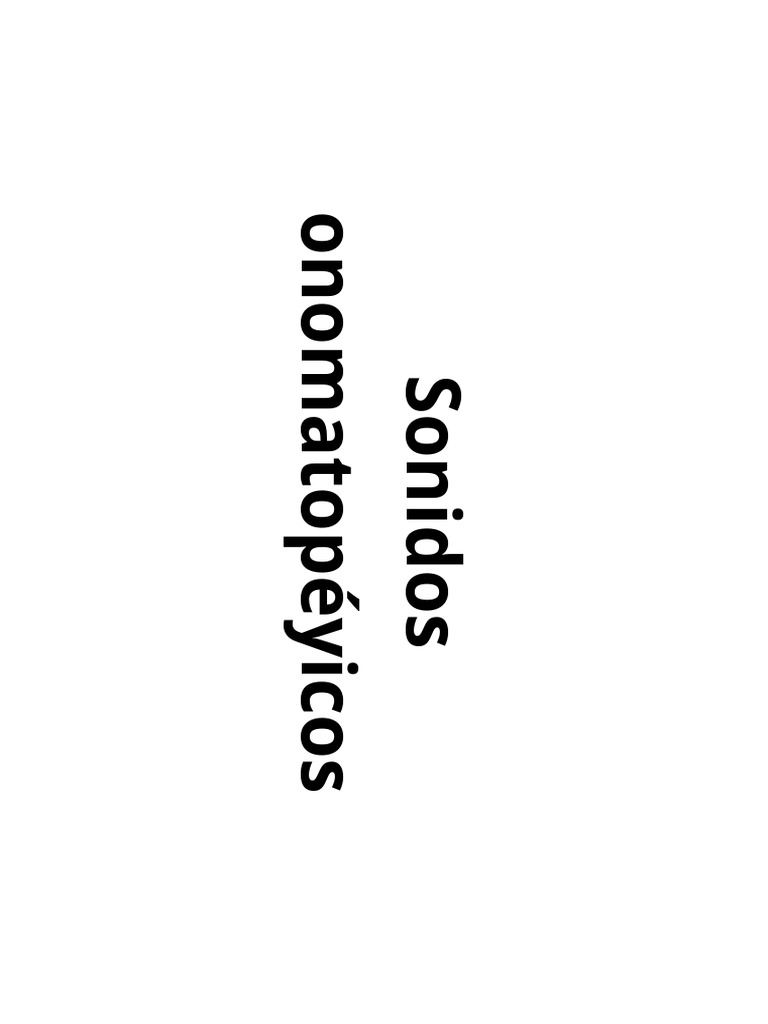 Sonidos Onomatopéyicos | PDF