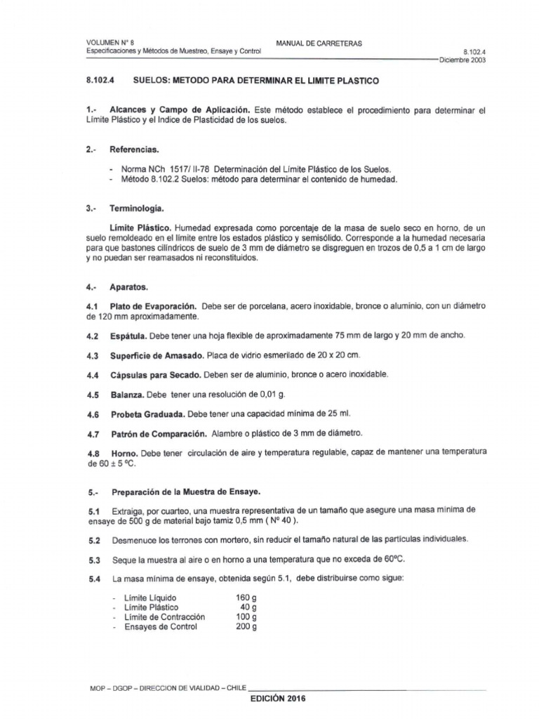 Método para Determinar El Límite Plástico | PDF