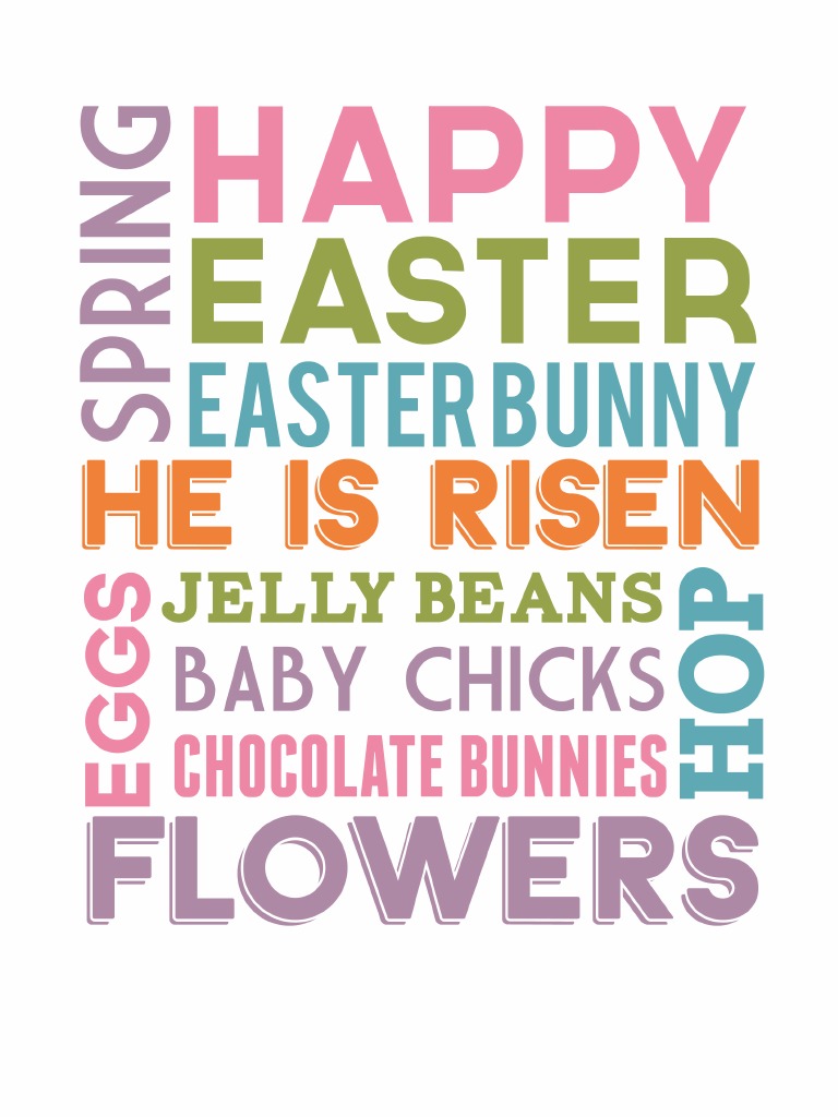 Easter Subway Art Free Printable | PDF