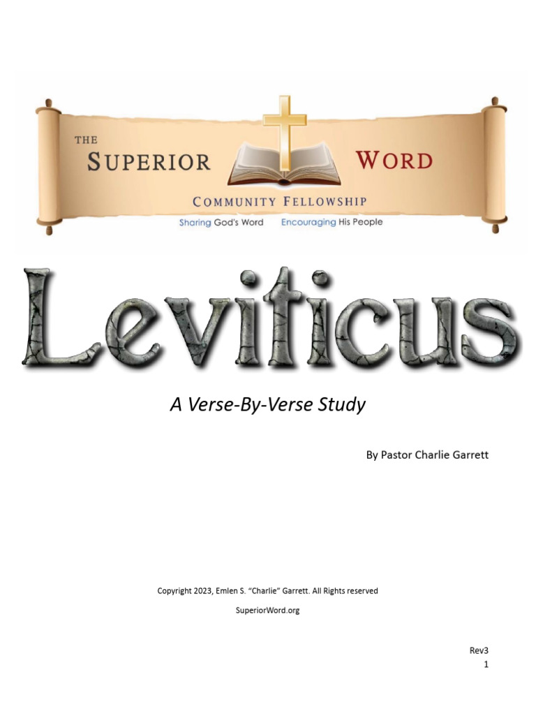 2023 Garrett Leviticus Commentary Verse by Verse Study | PDF | Tabernacle | Book Of Leviticus