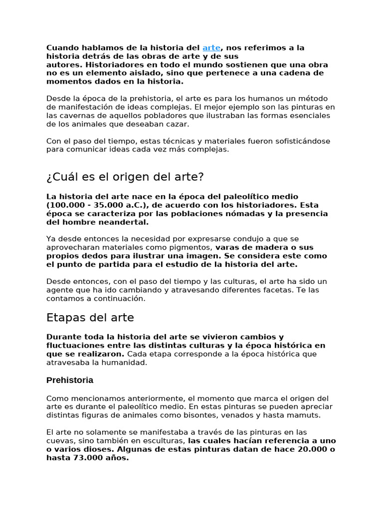 Historia Del Arte 1 Pdf Renacimiento Antiguo Egipto