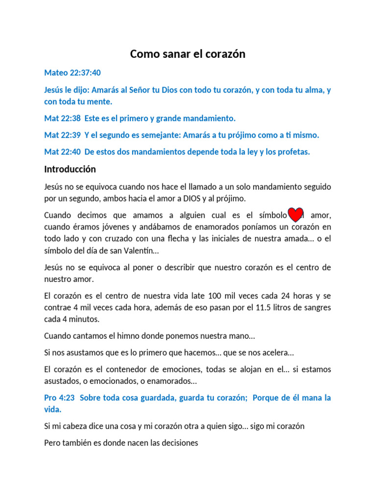 Como sanar el corazon | PDF | Oración | Amor