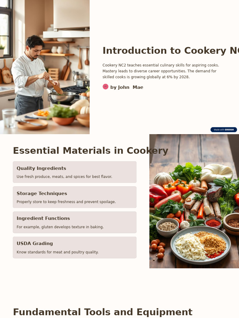 Introduction To Cookery NC2 | PDF | Cooking | Sauce