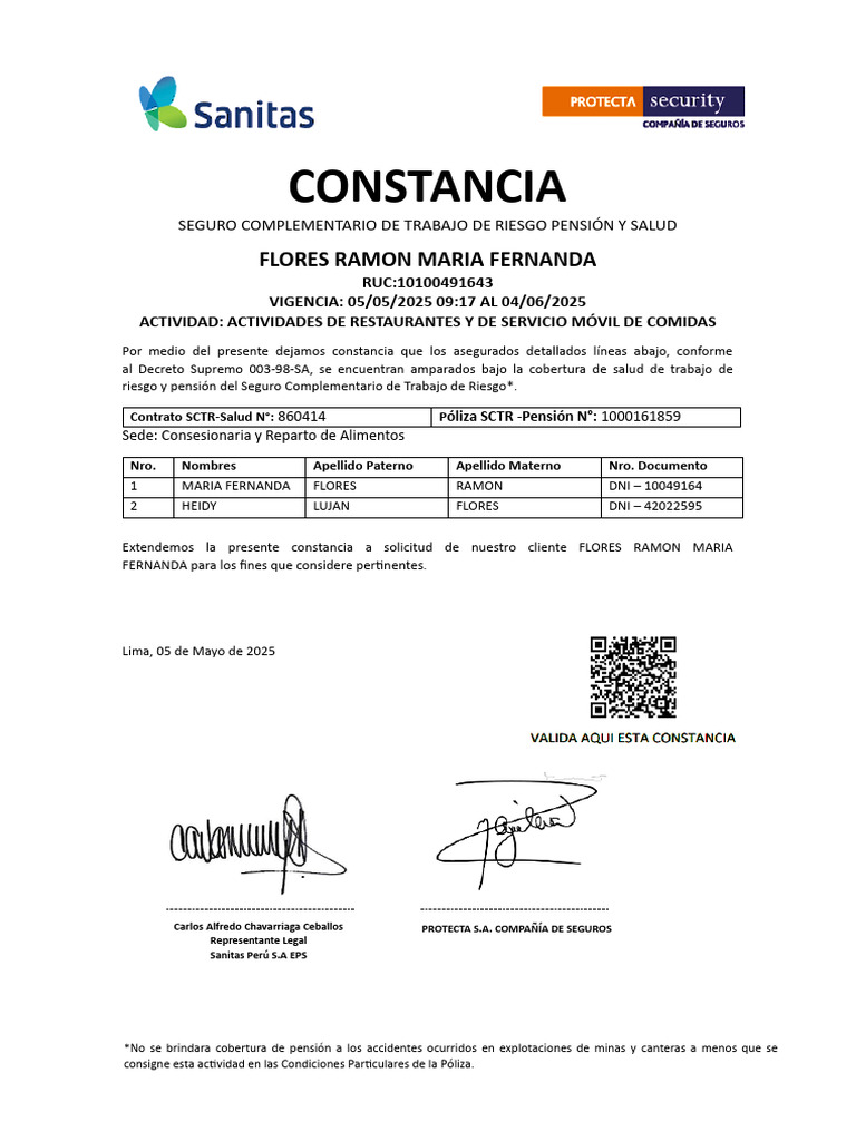 Constancia - 1 | PDF