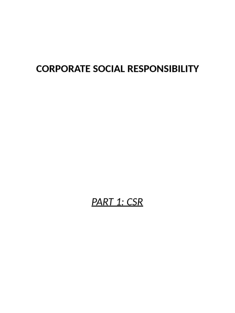 Session 1 - CSR (Definition, Driving Forces, and Corporate Rights _ Responsibilities) | PDF ...