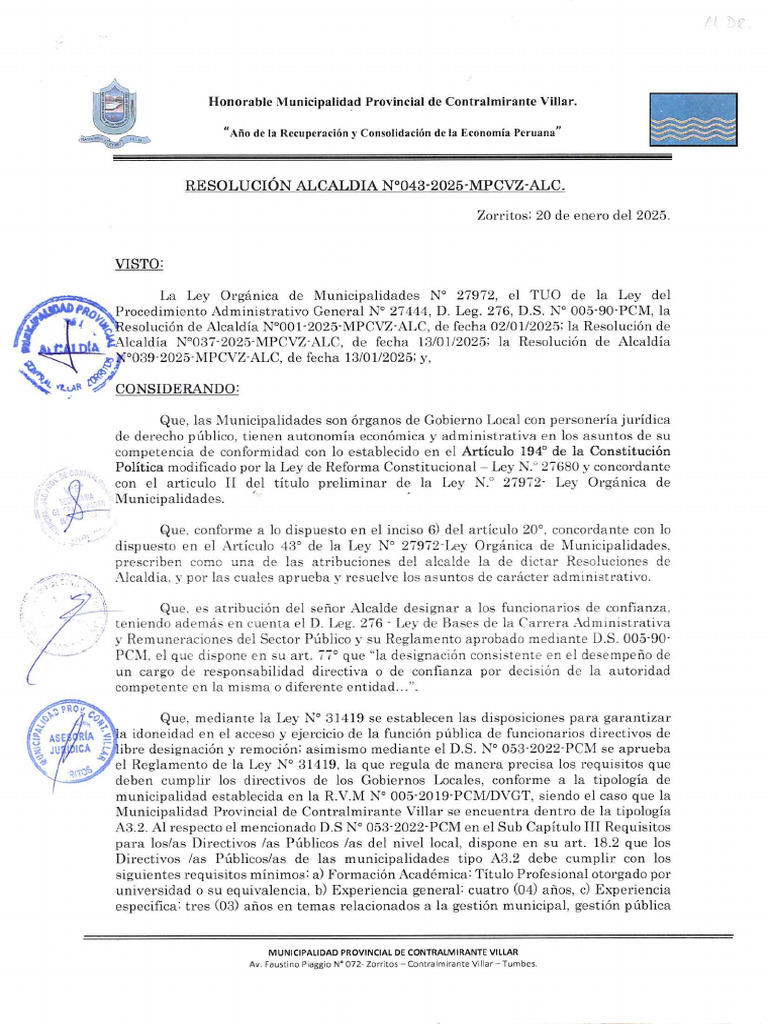 Resolucion 043 | PDF