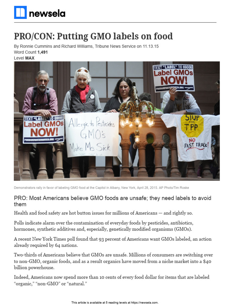 foodlabel-procon-12795-article_only | PDF | Genetically Modified ...