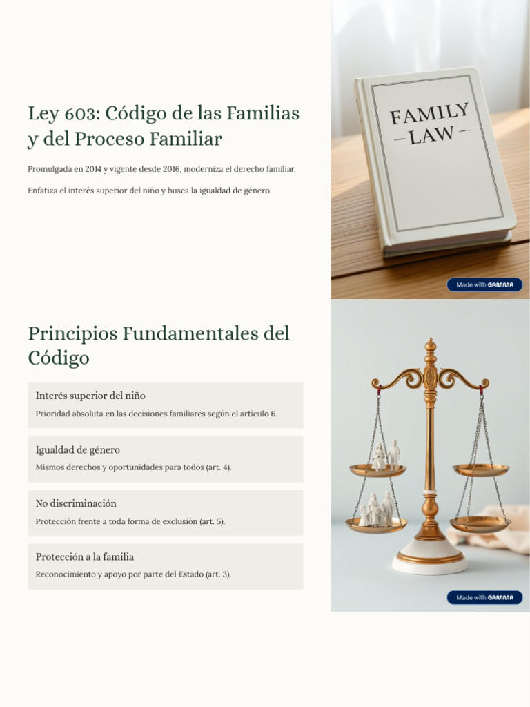 Ley 603 Codigo de Las Familias y Del Proceso Familiar | PDF