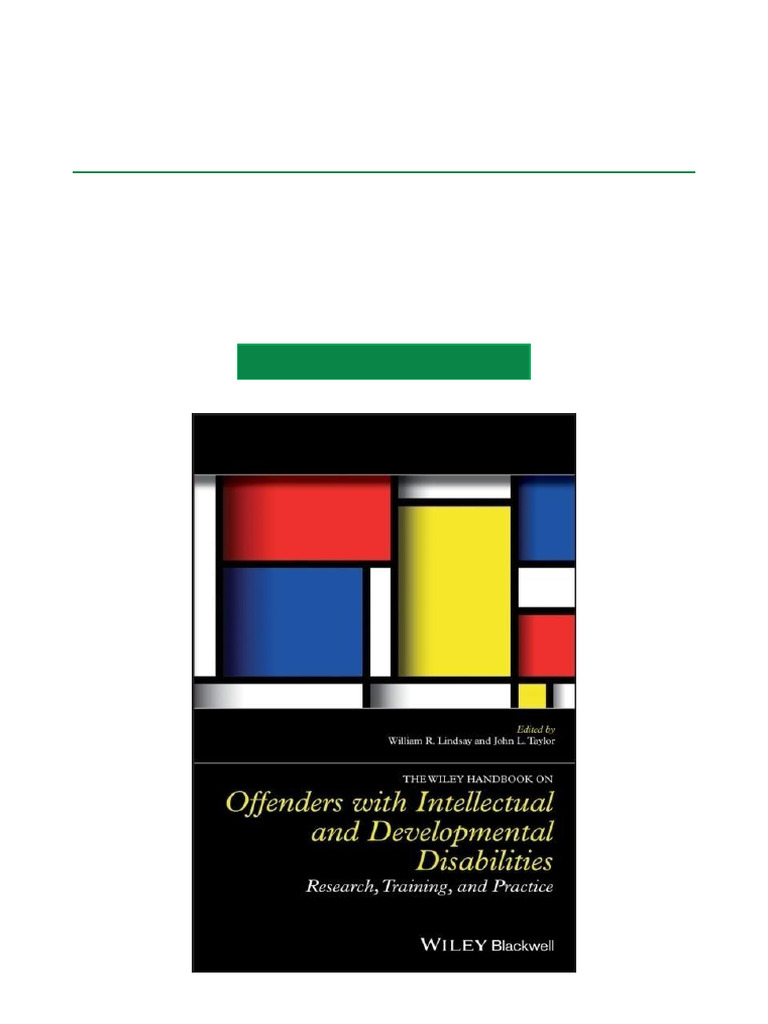 Wiley Handbook on Offenders with Disabilities | PDF