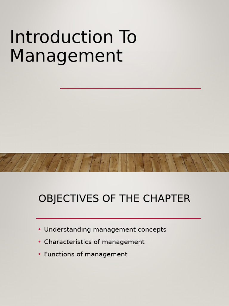 Lec Introduction To Management | PDF | Goal | Decision Making