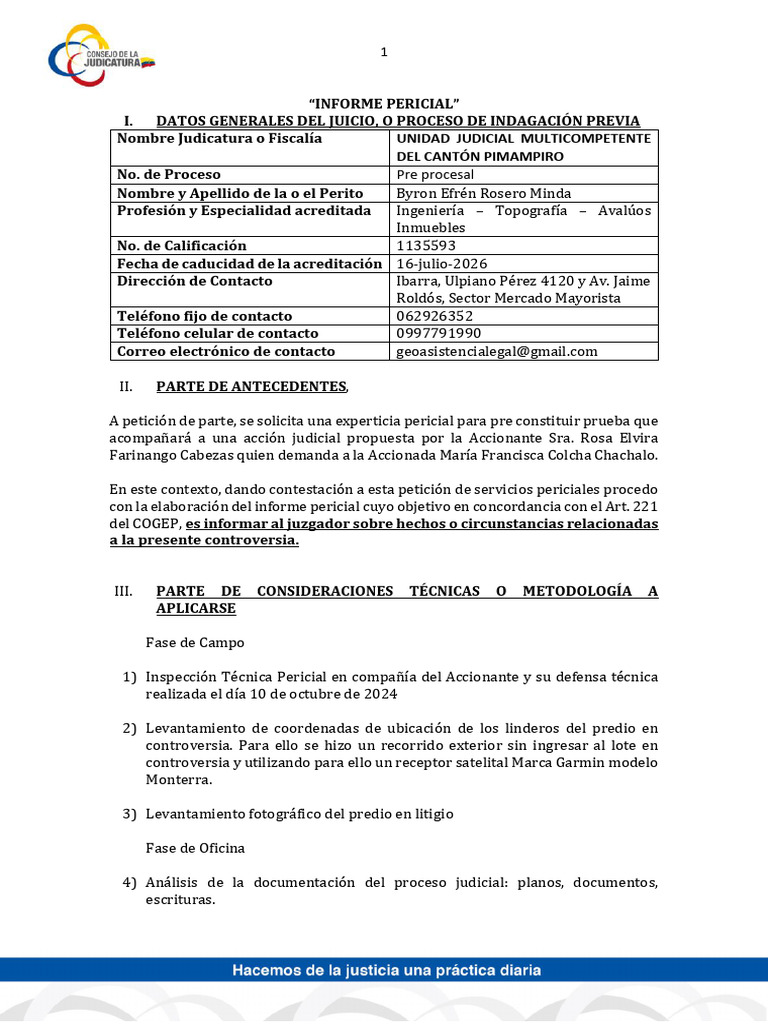 Formato de Informe Pericial | PDF | Agricultura