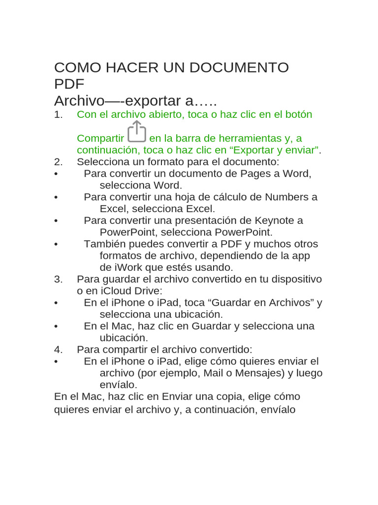 Como Hacer Un Documento PDF | PDF