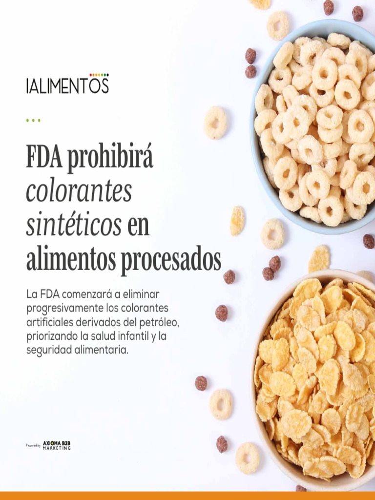 FDA Eliminará Colorantes Sintéticos en Alimentos | PDF