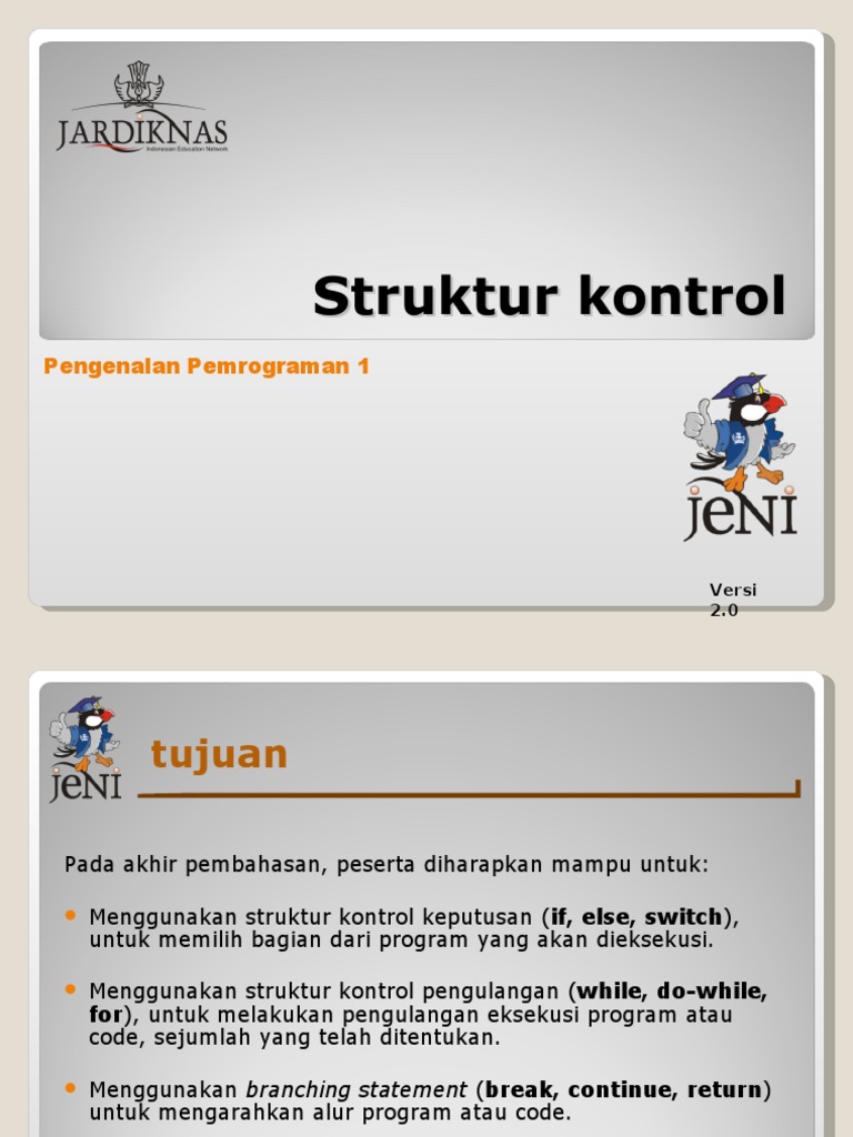 JENI Slides Intro1 Bab06 Struktur Kontrol | PDF