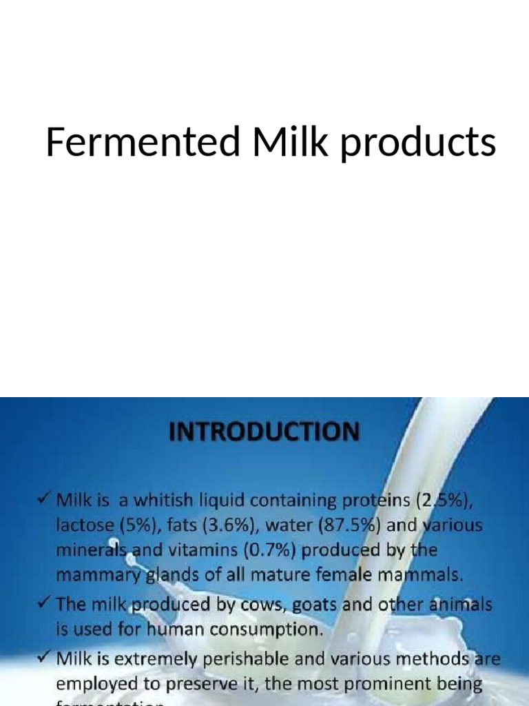 Fermented Milk Products | PDF