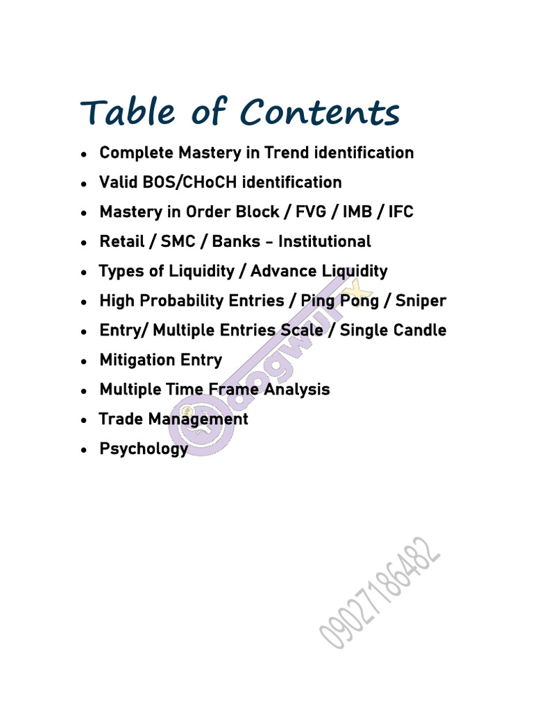 Wealthhub SMC Advanced Course | PDF | Market Trend | Day Trading