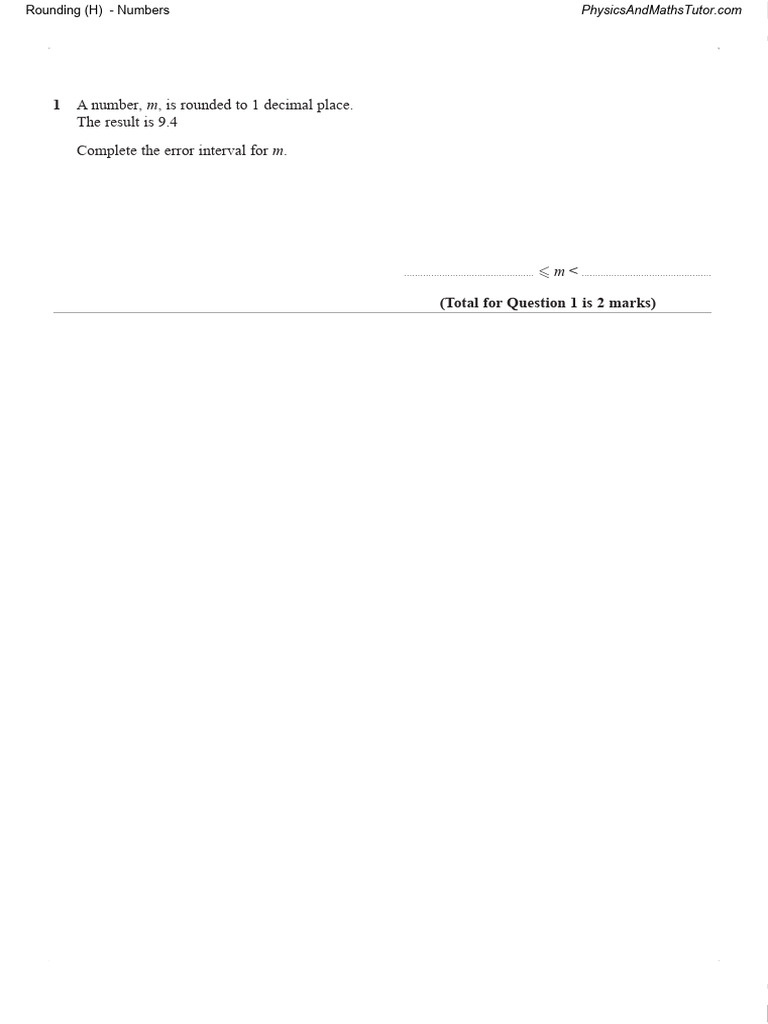 Rounding (H) QP | PDF