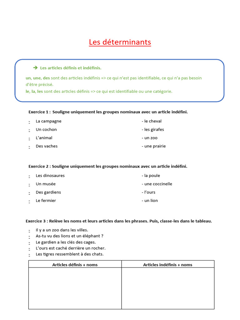 Exercices sur les déterminants PDF | PDF