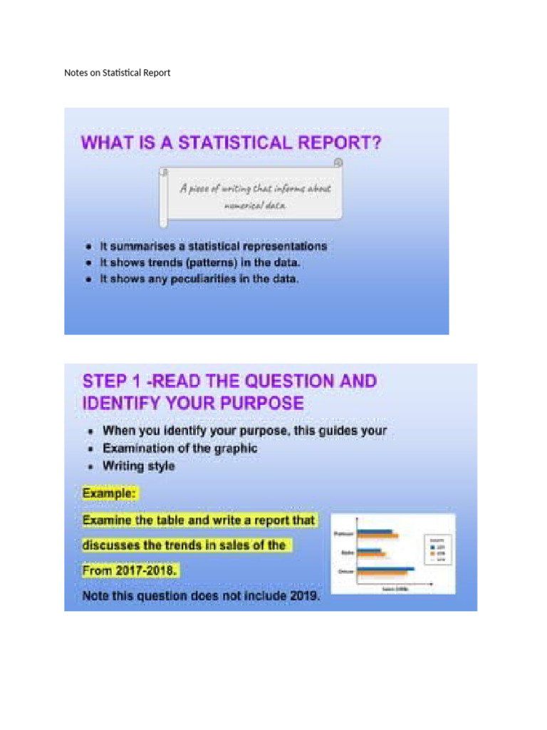 Notes On Statistical Report | PDF | Crops