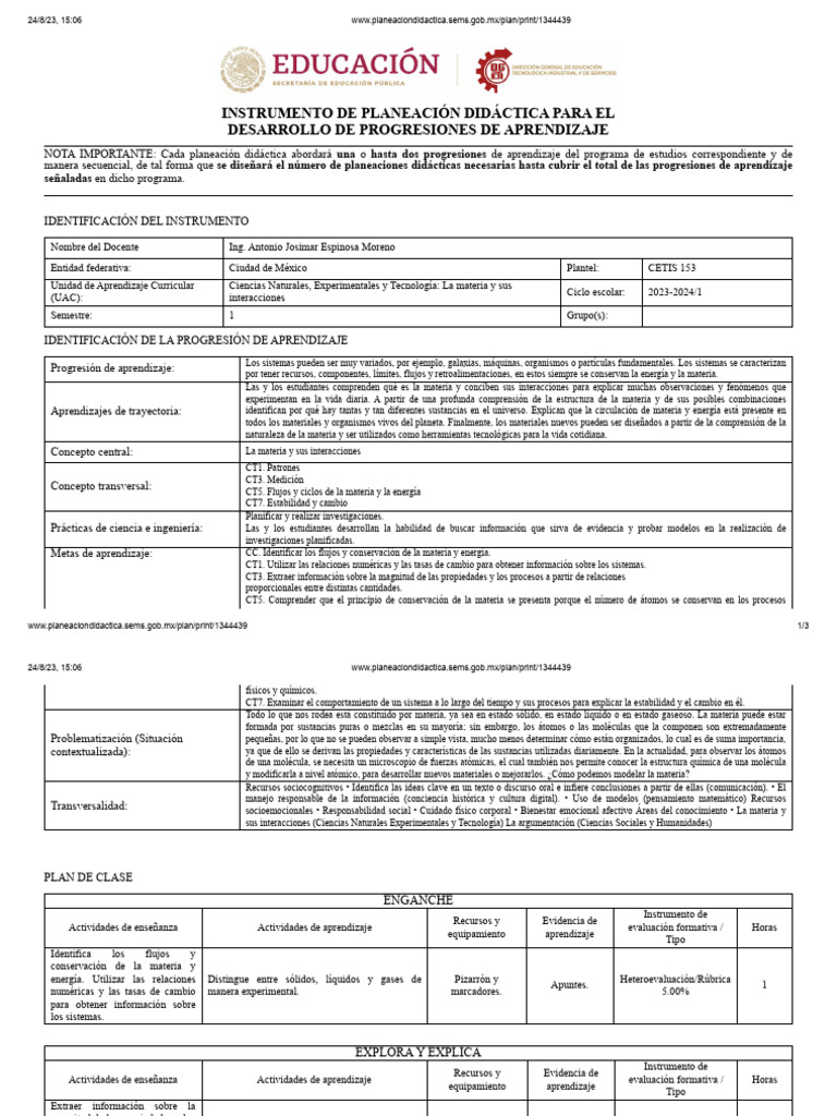 Progresion 7 | PDF | Importar | Átomos