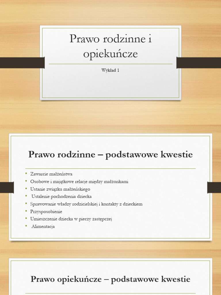Prawo Rodzinne I Opiekuńcze | PDF