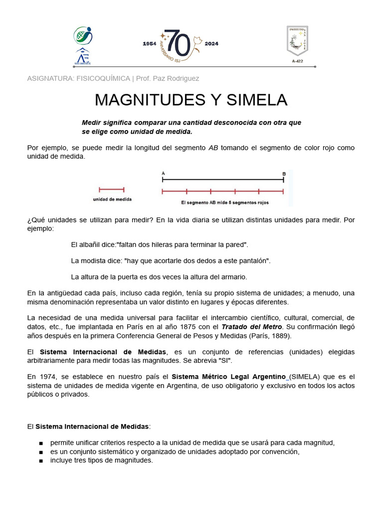 Magnitudes y Simela | PDF | Volumen | Litro