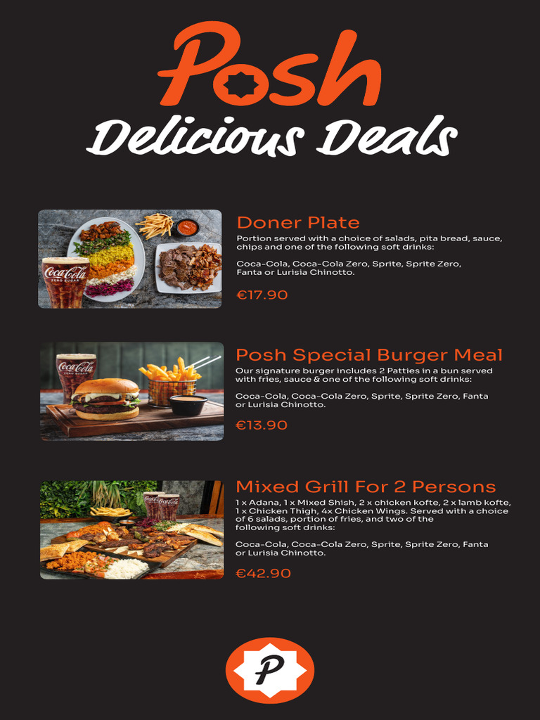 Delicious Deals Menu | PDF