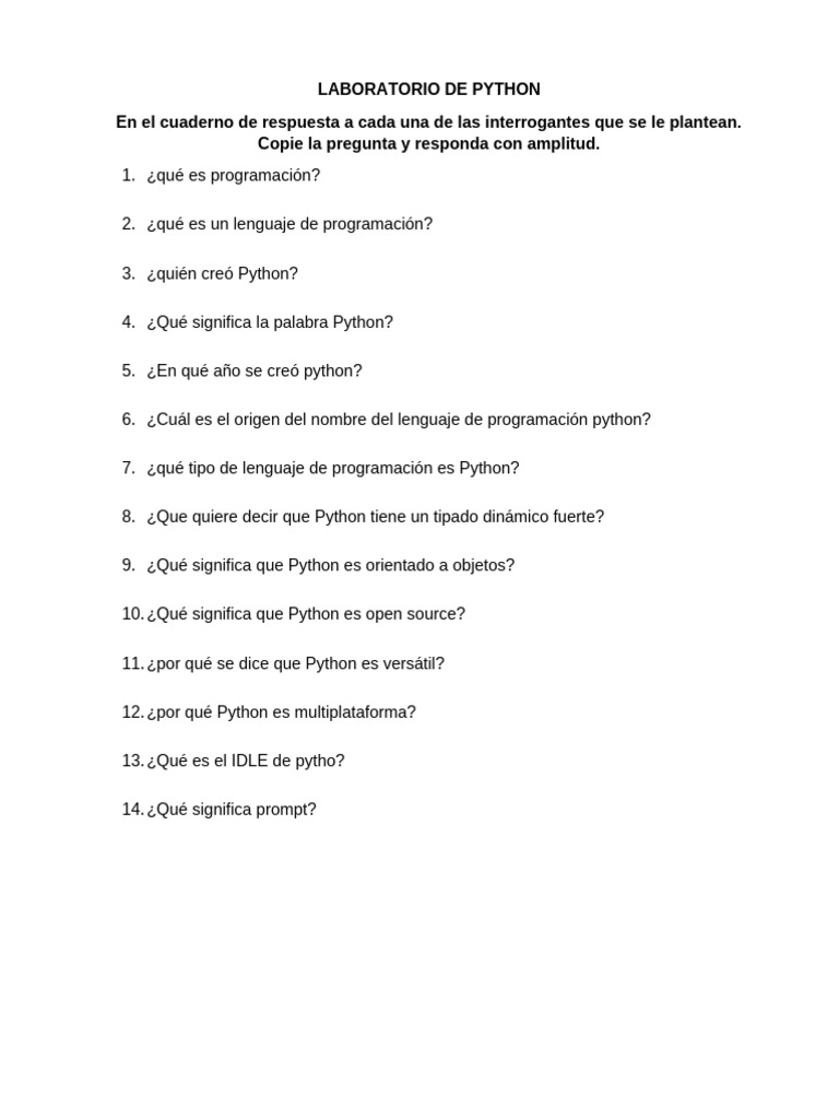 Laboratorio Python | PDF
