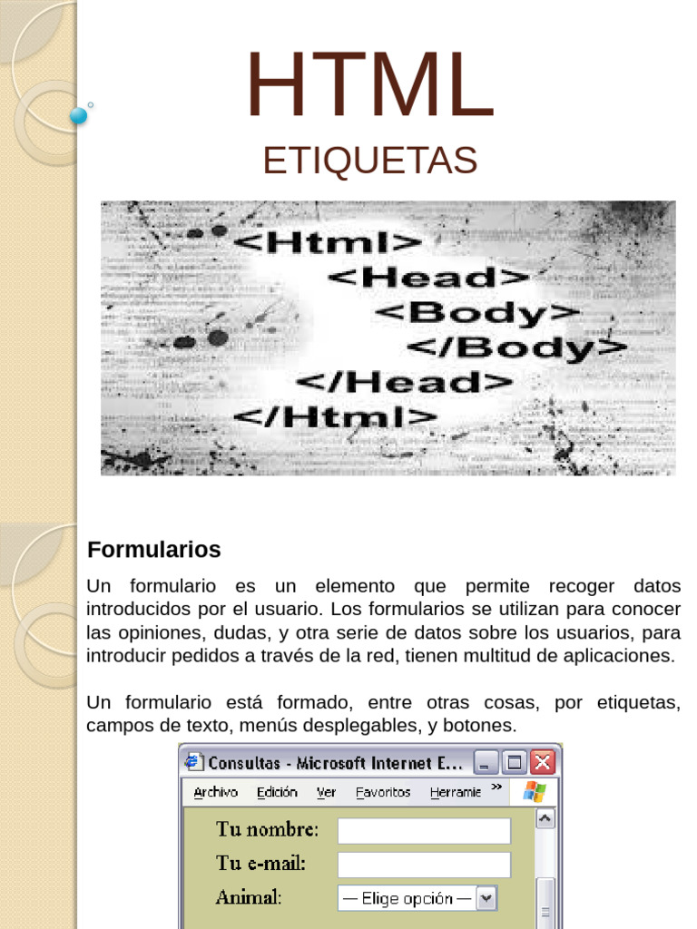 HTML Formularios para Paginas Web Dinamic | PDF | HTML | Ciencias de la Computación