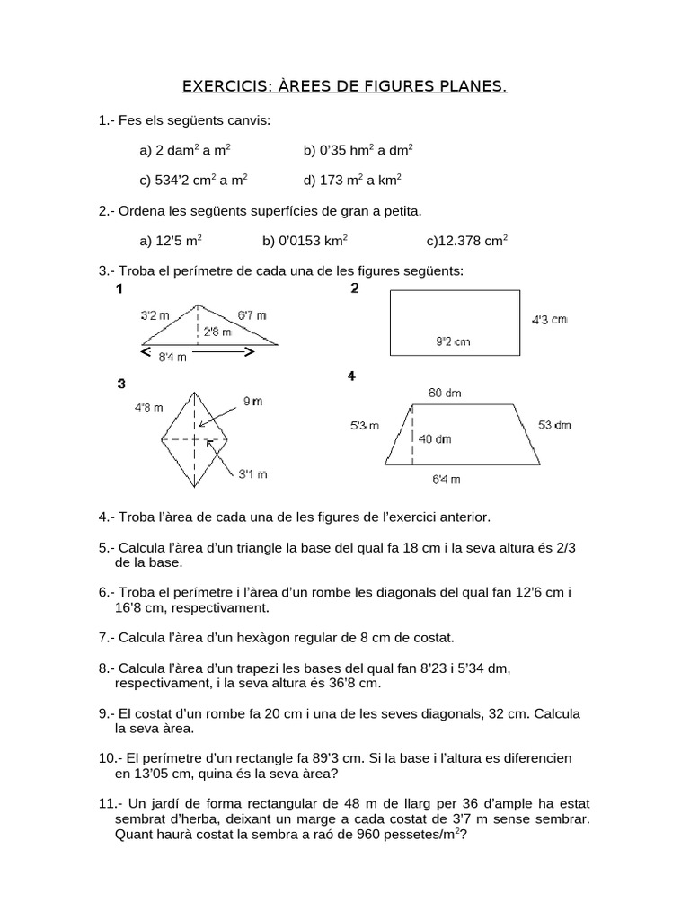 Exercicis Arees B | PDF