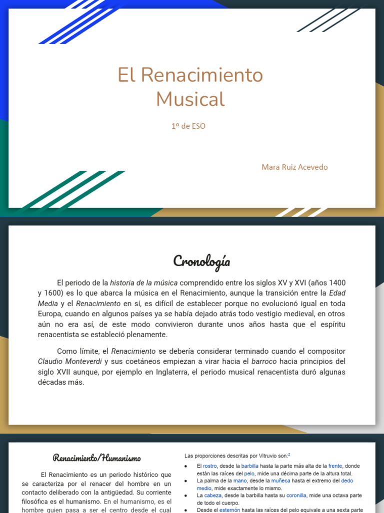 El Renacimiento Musical 1º de ESO (1) | PDF | Renacimiento | Instrumentos de cuerda