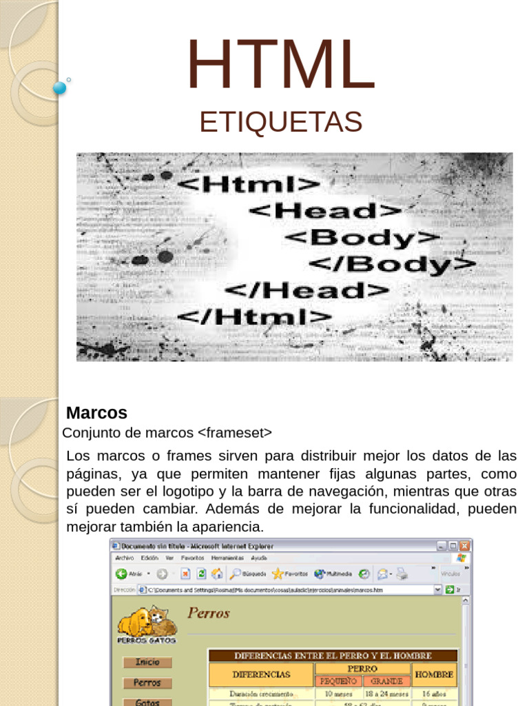 HTML Marcos para Paginas Con Diferentes Marcos | PDF | Hipervínculo | HTML