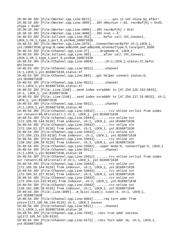 Yst Connect Log 20250519 | PDF